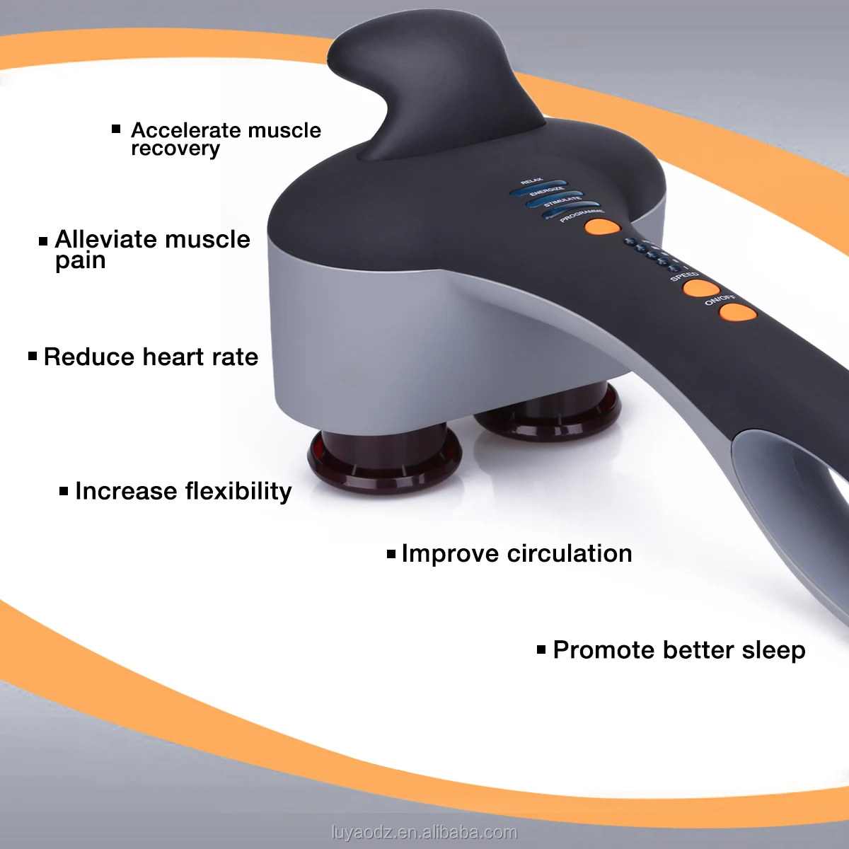 Most Powerful Electric Dual Head Handheld Back Infrared Heat Vibration ...