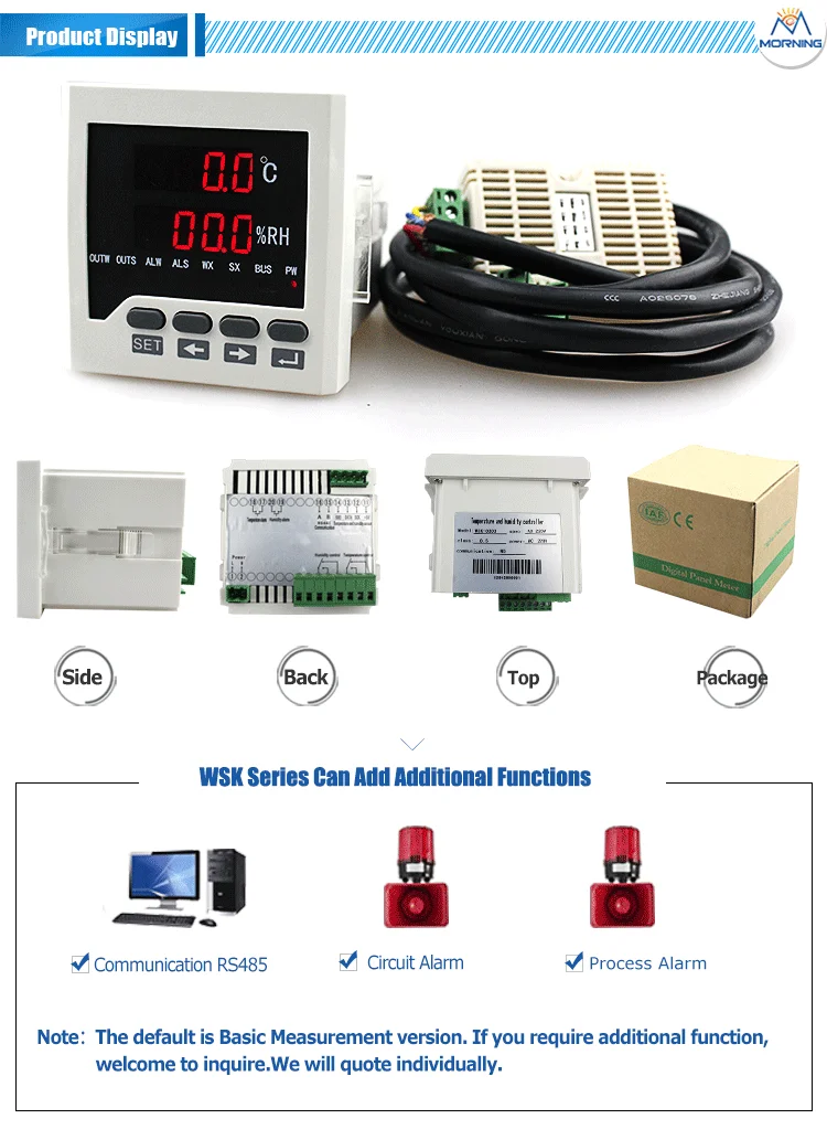 Wsk302 Digital Temperature And Humidity Controller With Probe 250vac 4a ...