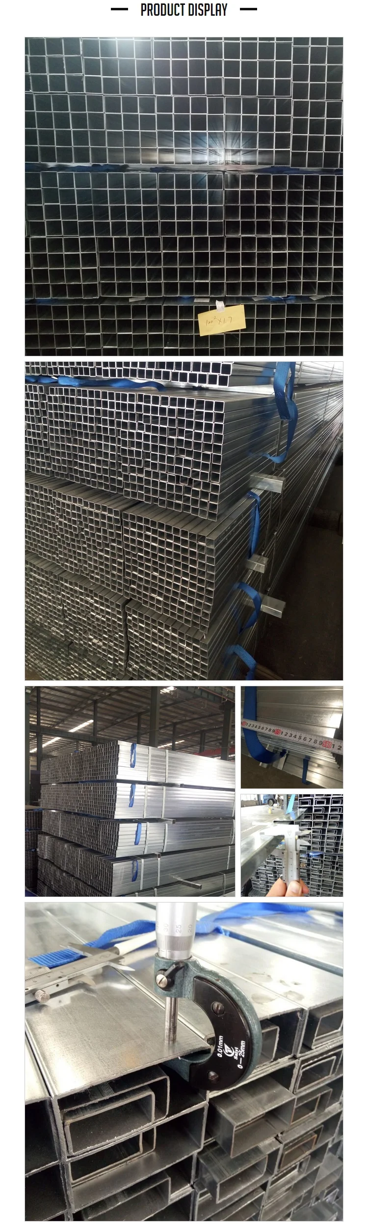 15x15 16x16 20x20 20x30 25x25 30x30 35x35 38x38 40x40 Mm Shs Galvanized ...