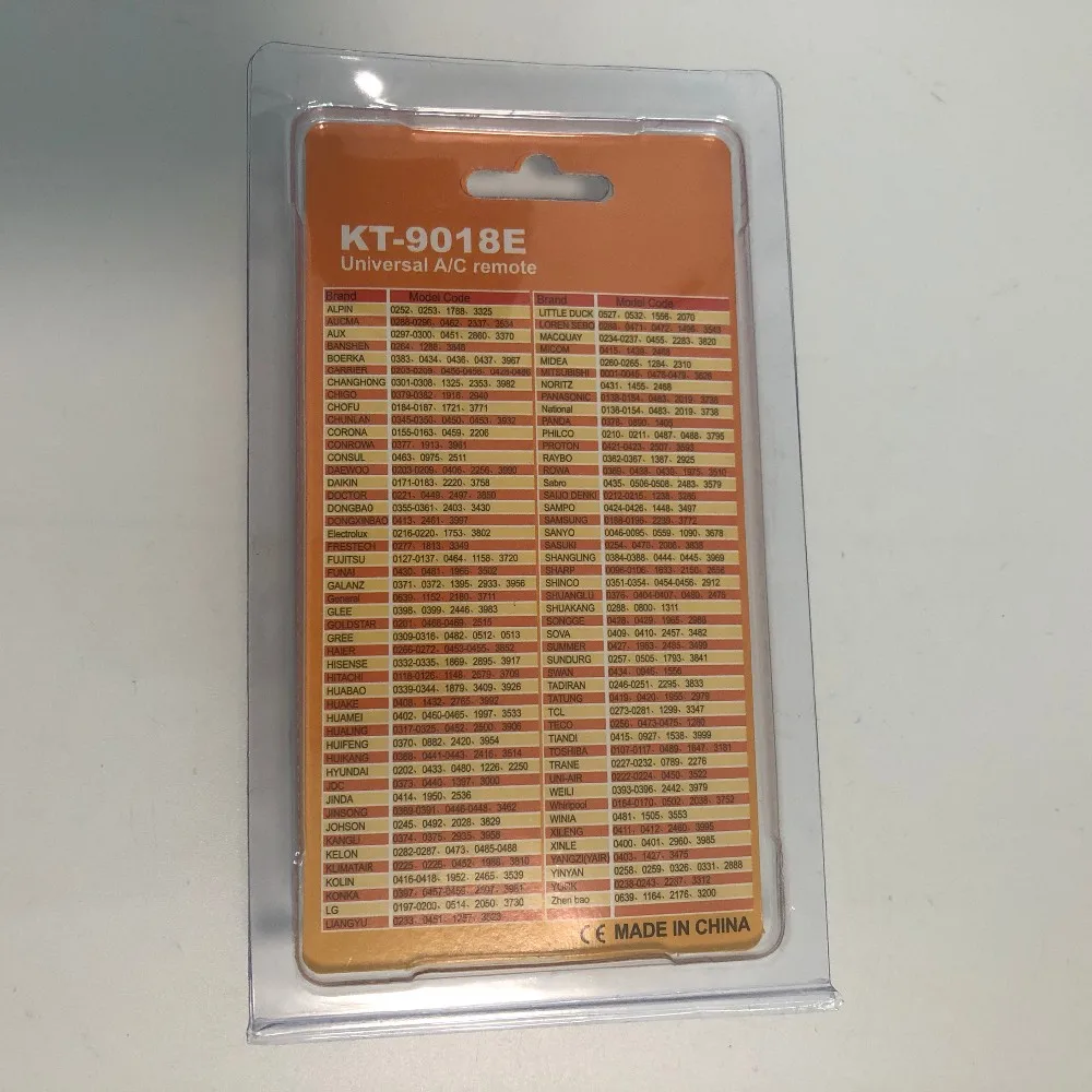 Control Remoto Universal Para Aire Acondicionado Kt-9018e - Buy Controlador De Aire ...