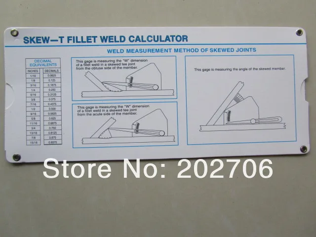 Skew-t Fillet Weld Gauge - Precision Weld Measurement