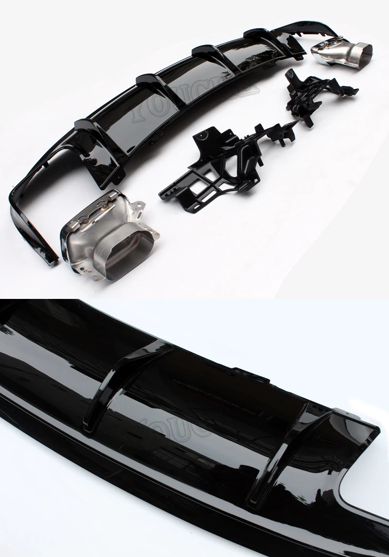 Abs Diffuser & Stainless Steel Rear Bumper Diffuser For Mercedes Cla ...