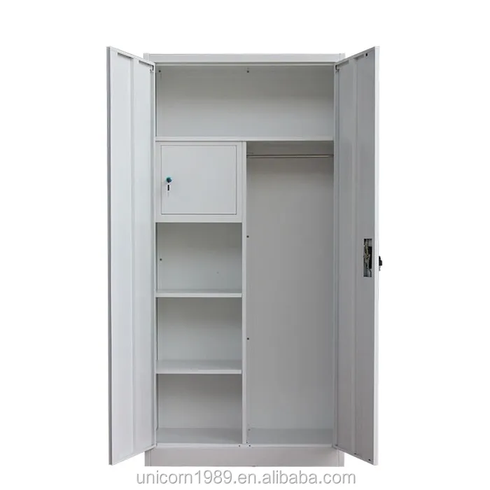 Double Door Bedroom Furniture Wardrobe Safe Locker Inside - Buy Bedroom ...