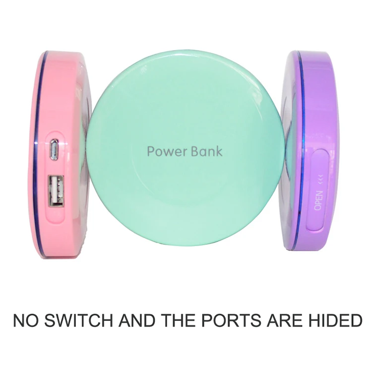 ODM OEM Power Bank Mini - Stackable Round Shape Battery