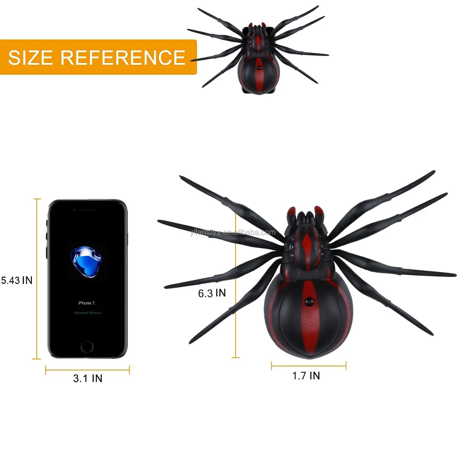 Remote Control Spider Simulation Animal Infrared Rc Spider Toy For Kids ...