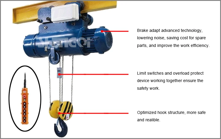 Cheap Price Warehouse Monorail 10 Ton Single Girder Electric Hoist ...