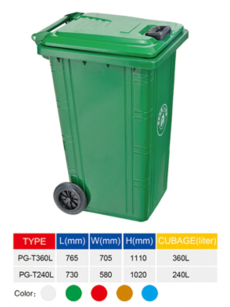 Sustainable 240 Liter Steel Trash Can - Durable & Versatile