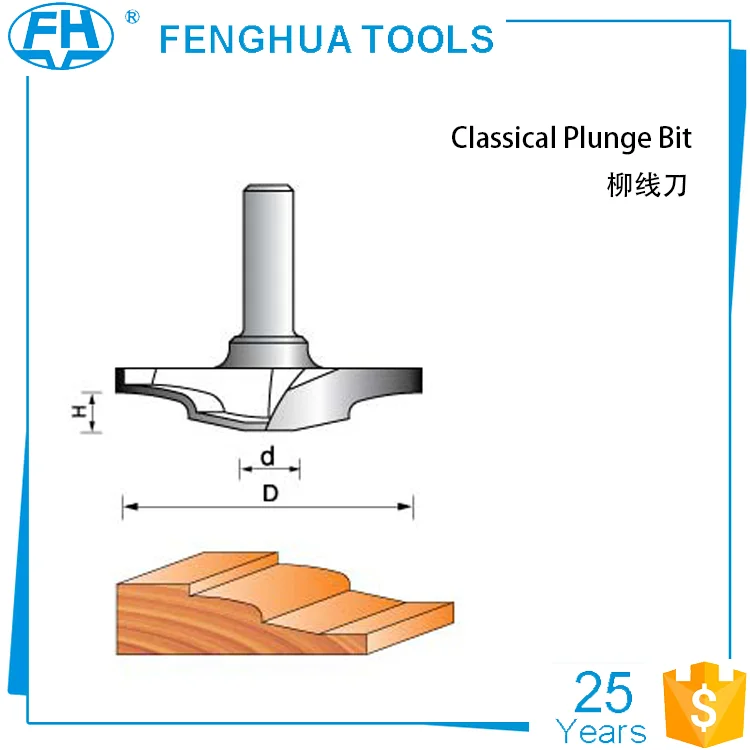 Type 40 Router Bit Yg8 Carbide Tip Classical Plunge Router Bit For Wood ...