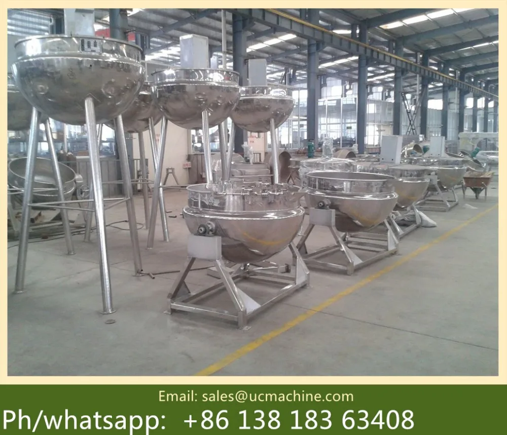 500 Liter Steam Soap Jacketed Cooking Kettle Industrial Boiling Machine ...