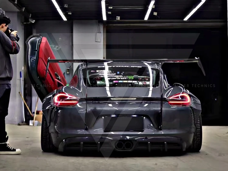 Mb Design Style Half Carbon Fiber Wide Body Kit For Porsche Cayman 981 ...