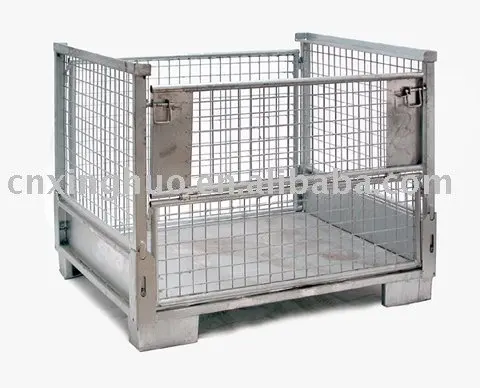Foldable Wire Mesh Crate - Durable Metal Storage Solution