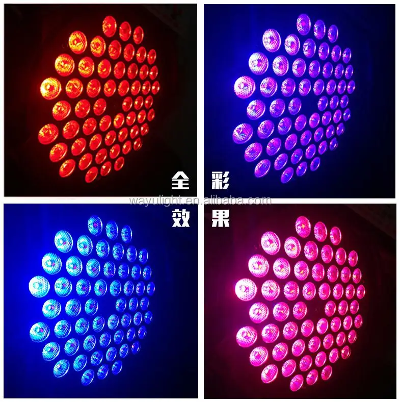 Pacan 54x3W LED Stage Spotlights Aluminum Alloy Body RGBW Emission 7CH ...