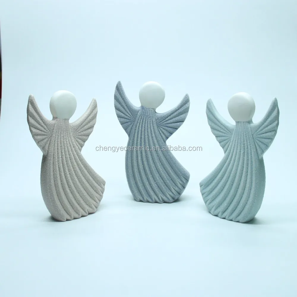 Ceramic Figures Large Decorative Angels - Buy Hand Painted Ceramic ...
