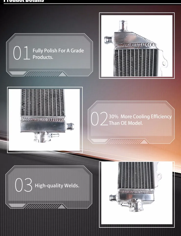 Chinese Motorcycle Scooter Radiator for YZ250 02-10