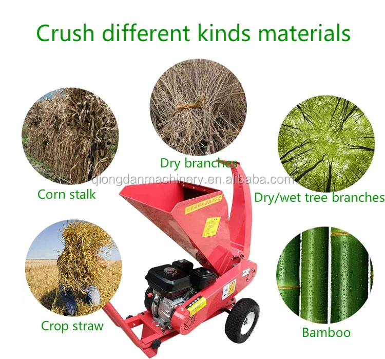 Garden Branch Chipper 600-800kg/h Tree Leaves Crusher Machine Crop ...