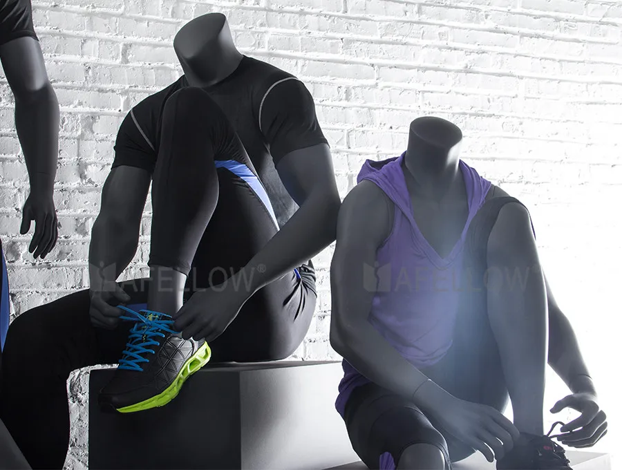 Ni-3 Fiberglass Headless Full Body Male Basketball Jumping Sports ...