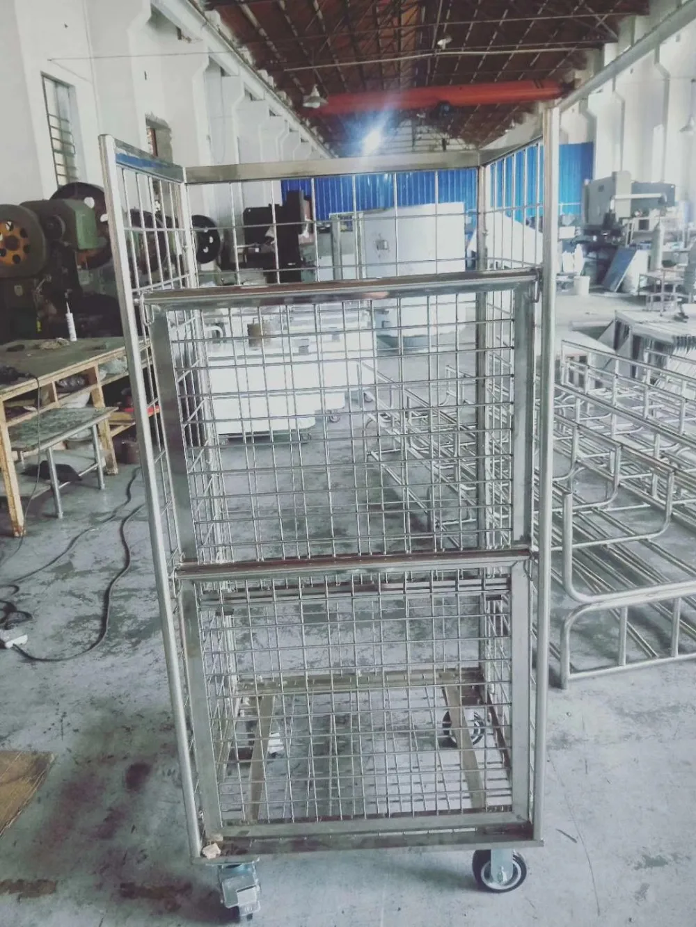 Stainless Steel Laundry Cage Trolley - 9L Capacity