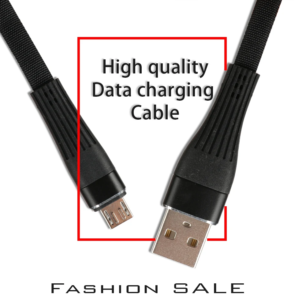 Woven Polyester Nylon Braid Rope Fabric Micro Usb Connector Data Cable ...