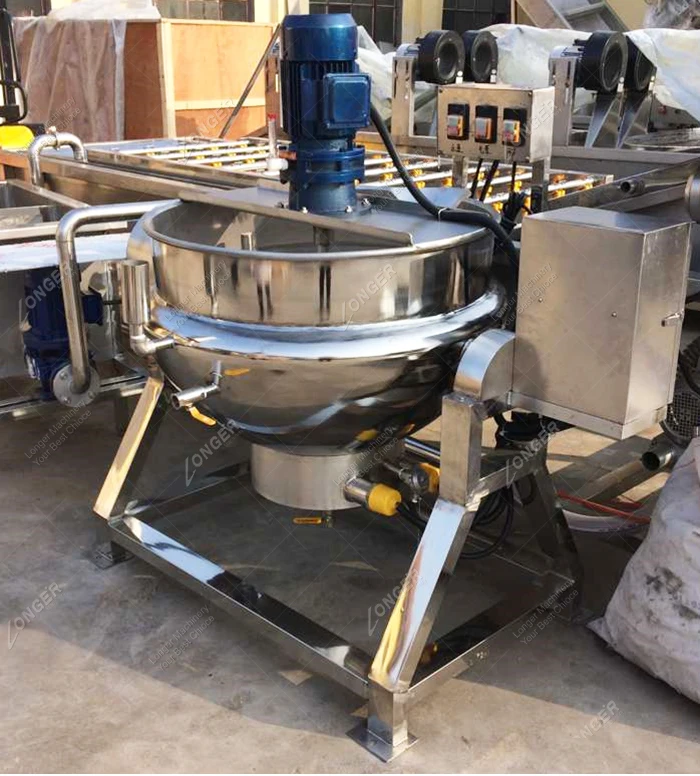 Stainless Steel Boiling Vat Steam Jacketed Kettle Gas Cooking Pot with ...