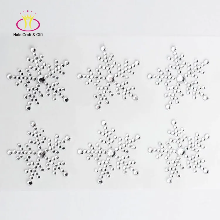 Good Sale Decorative Rhinestone Christmas Snowflake Stickers Designs ...
