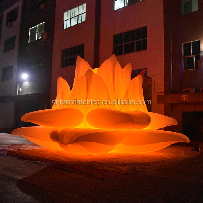 Beautiful Colorful Led Lighting Inflatable Lotus Flowers Giant ...