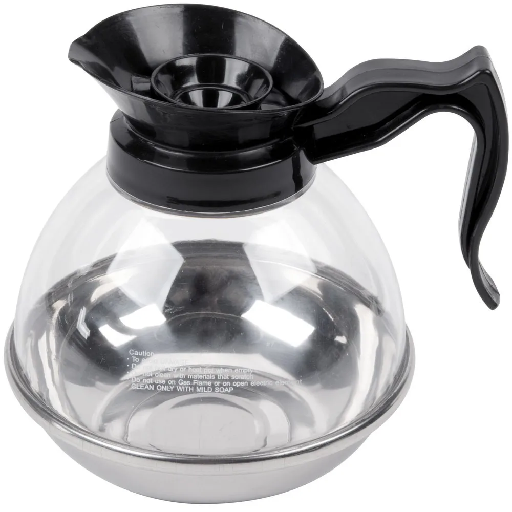 64 Oz. Polycarbonate Coffee Decanter Coffee Pot With Stainless Steel ...