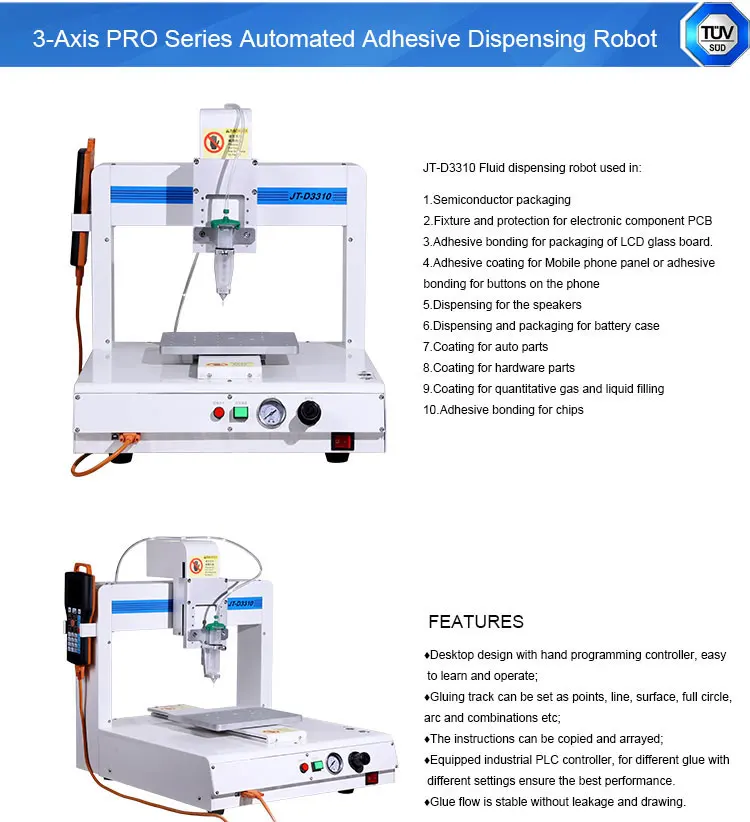 Automated Benchtop Robotic Dispenser Epoxy Resin Uv Glue Doming Machine ...