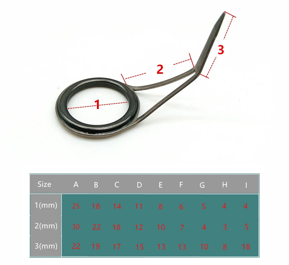 UCOK 9pcs Stainless Steel Ceramic Guide Rings for Fishing