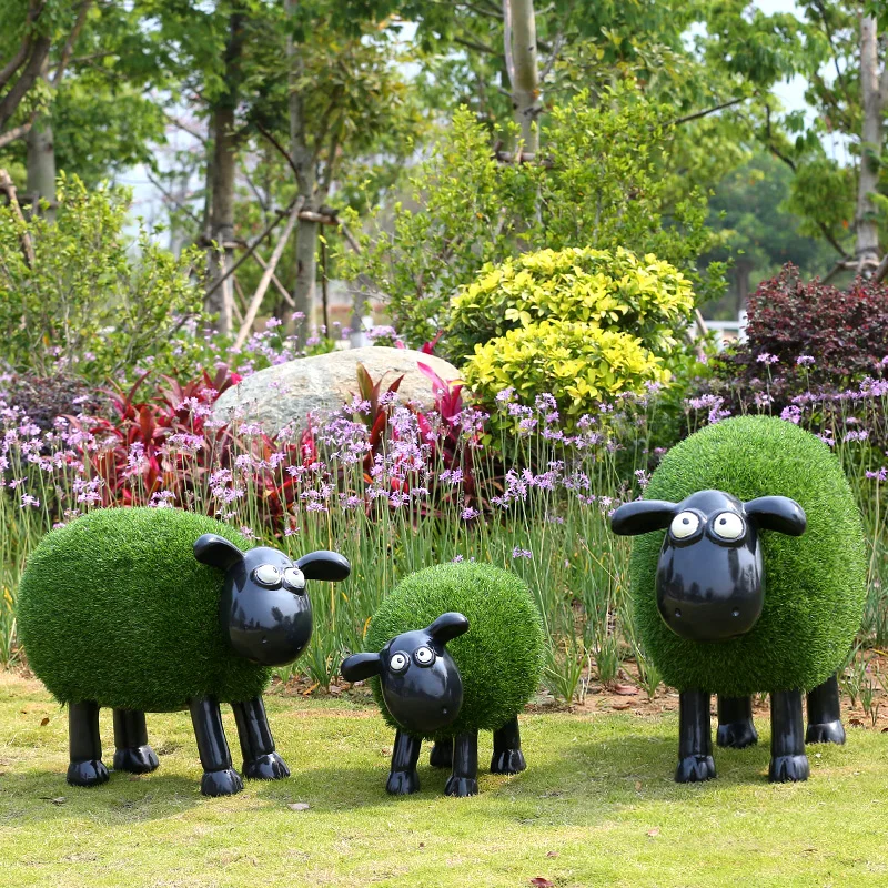 Artificial Hand Crafted Life Size Garden Glass Tur Sheep Statues - Buy ...