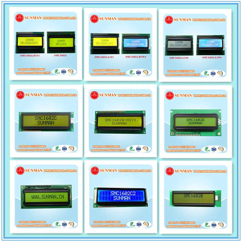 16x2 Caratteri Lcd Modulo Display,1602 A Matrice Di Punti Schermo Lcd ...