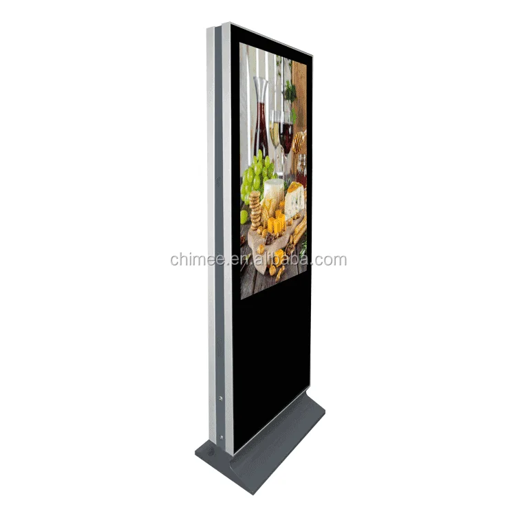 55 Inch Floor Standing Double Sided Monitors With Or Without Touch ...