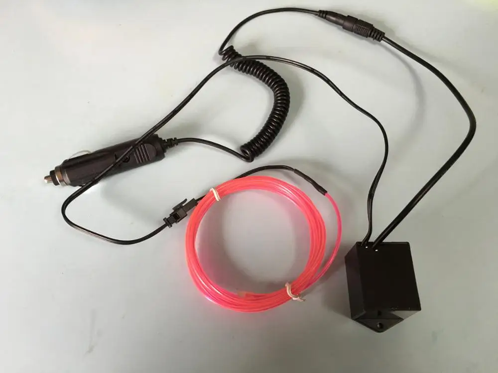 Neon Glowing Strobe Electroluminescent Wire Kit 3 Meter With Car ...