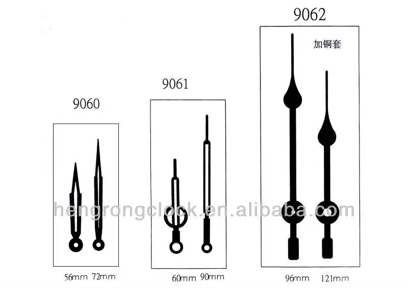 Metal Clock Arrows Wall Clock Hands Classic Black Hand Repair Diy Made ...