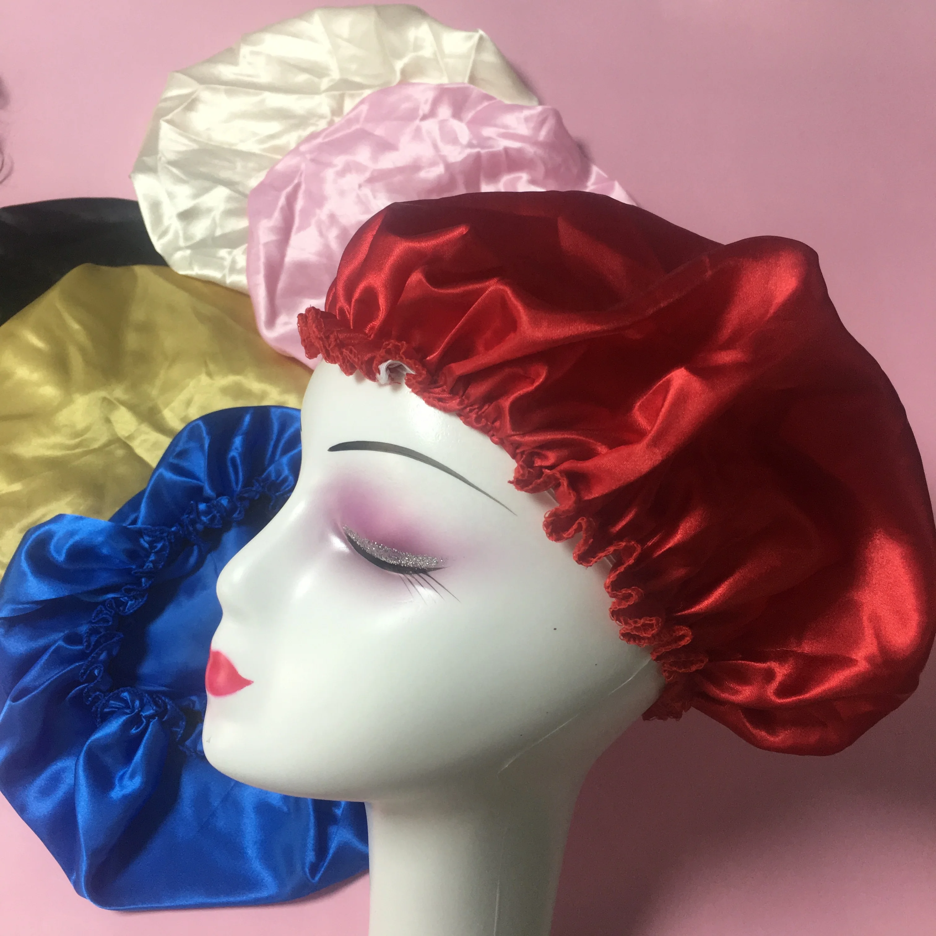 Silk Hair Bonnet Private Label With Custom Satin Hair Bonnet - Buy ...