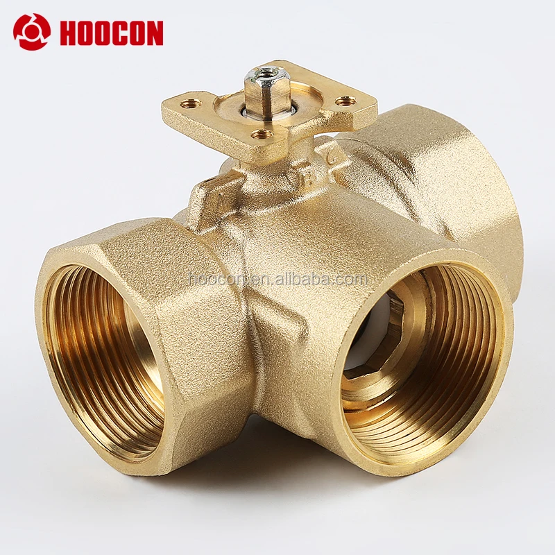 3 Way Ball Valve Standard Electric Brass Valve Dn40 - Buy 3 Way Ball ...