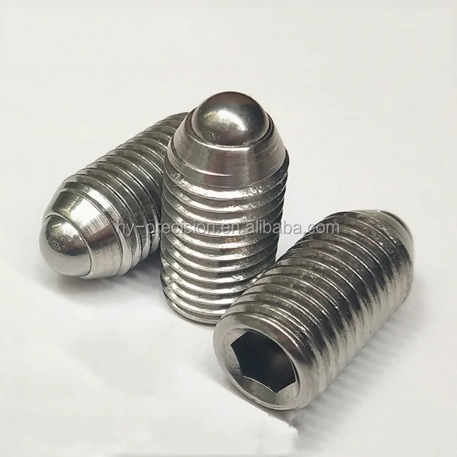Stainless Steel Hex Socket Spring Ball Plunger Grub Screw Ball Point ...