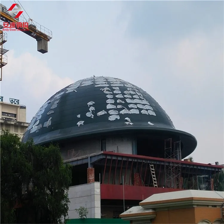 Economical Prefabricated Steel Frame Structure Dome Roofing Design ...