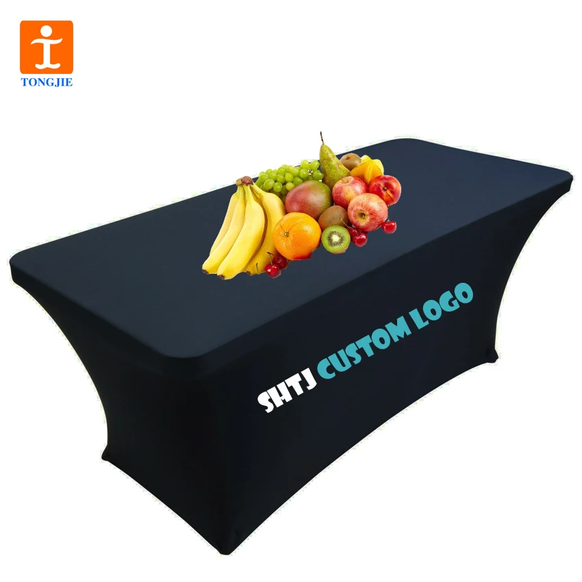 New Custom Logo Printed Fitted Cover Display Table Cloth For Trade Show ...