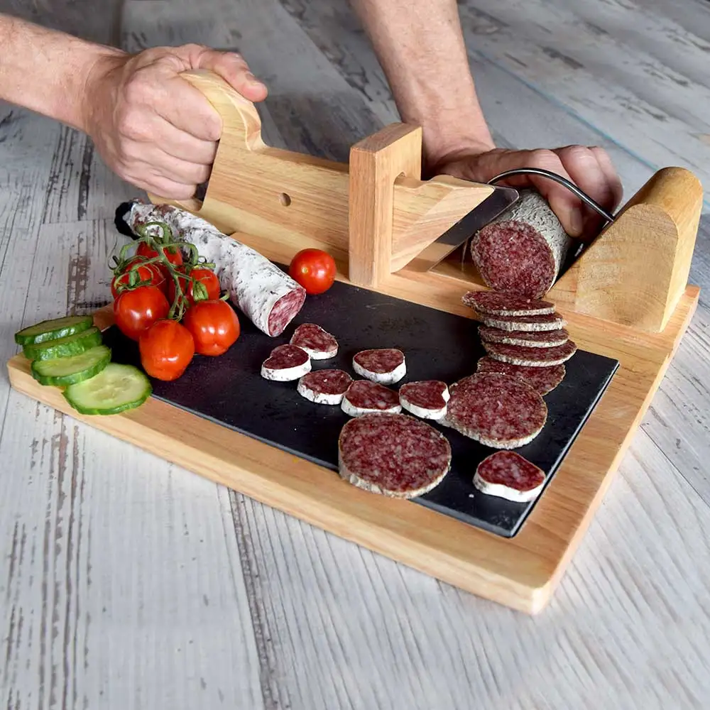 Customizzed Italian Blade Meat Slicer Wooden Guillotine Slicer For Hot ...