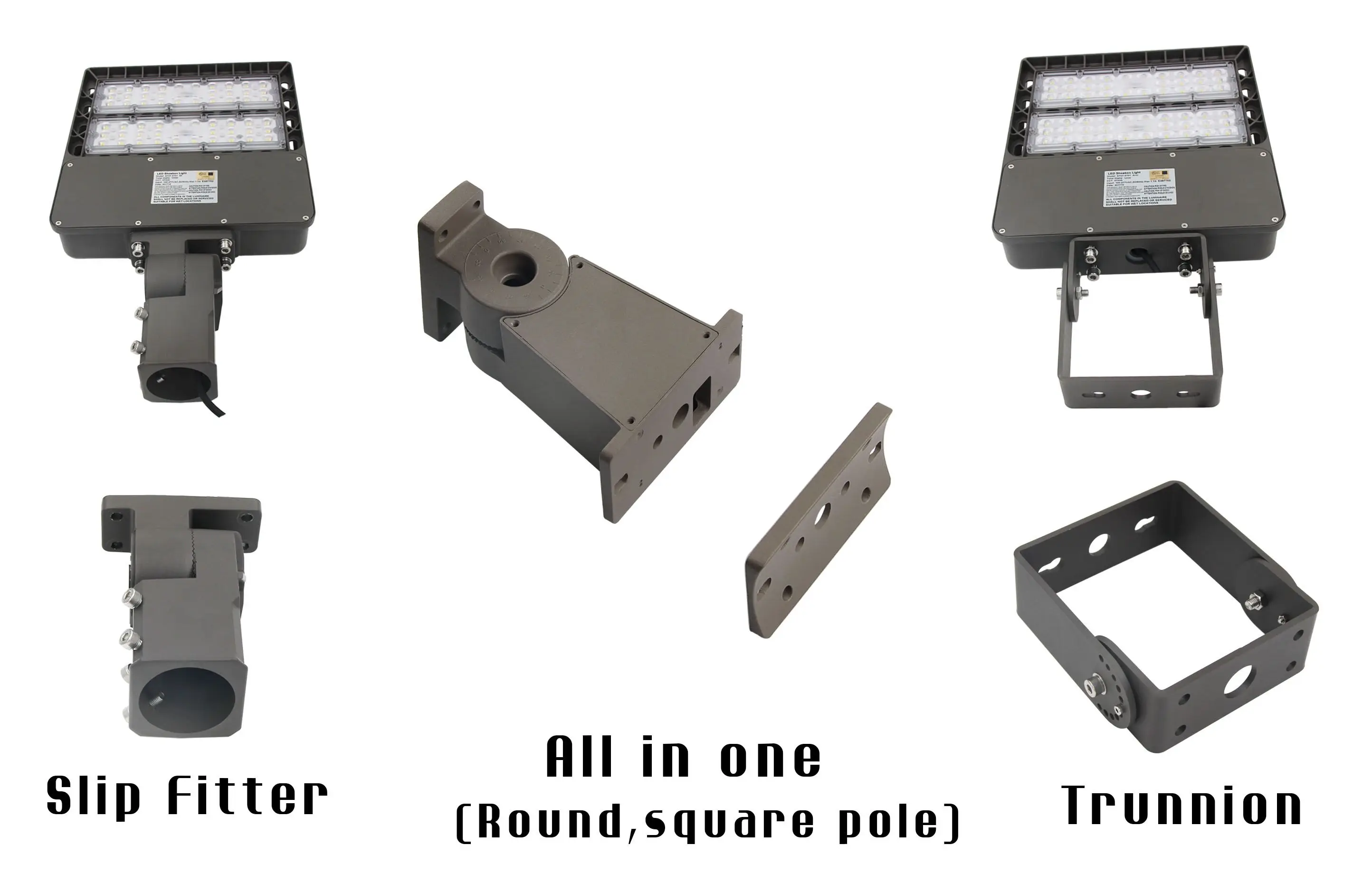 Ul Cul Dlc 150w Led Shoebox Light Parking Lot Area Pole Fixture ...