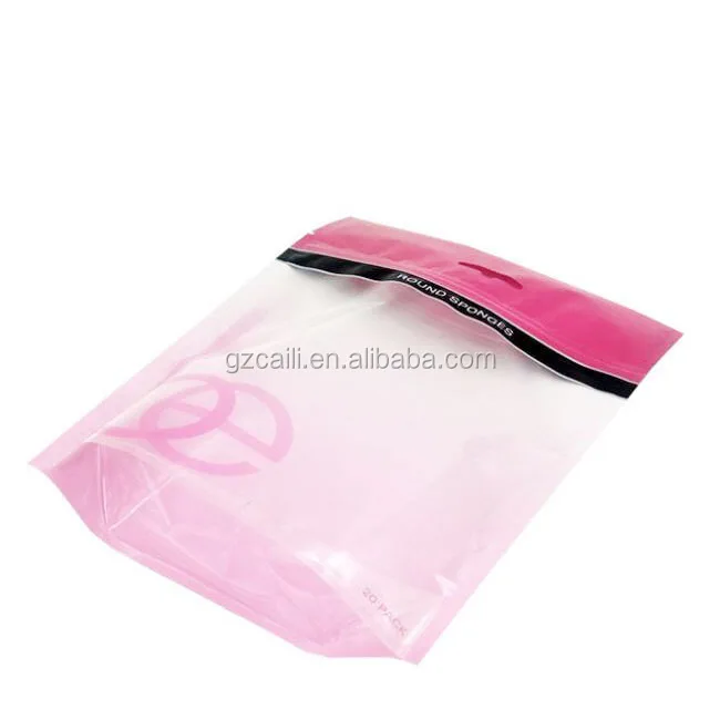 Resealable Stand Up Clear Front Puff Packaging Block Bottom Plastic Bag ...