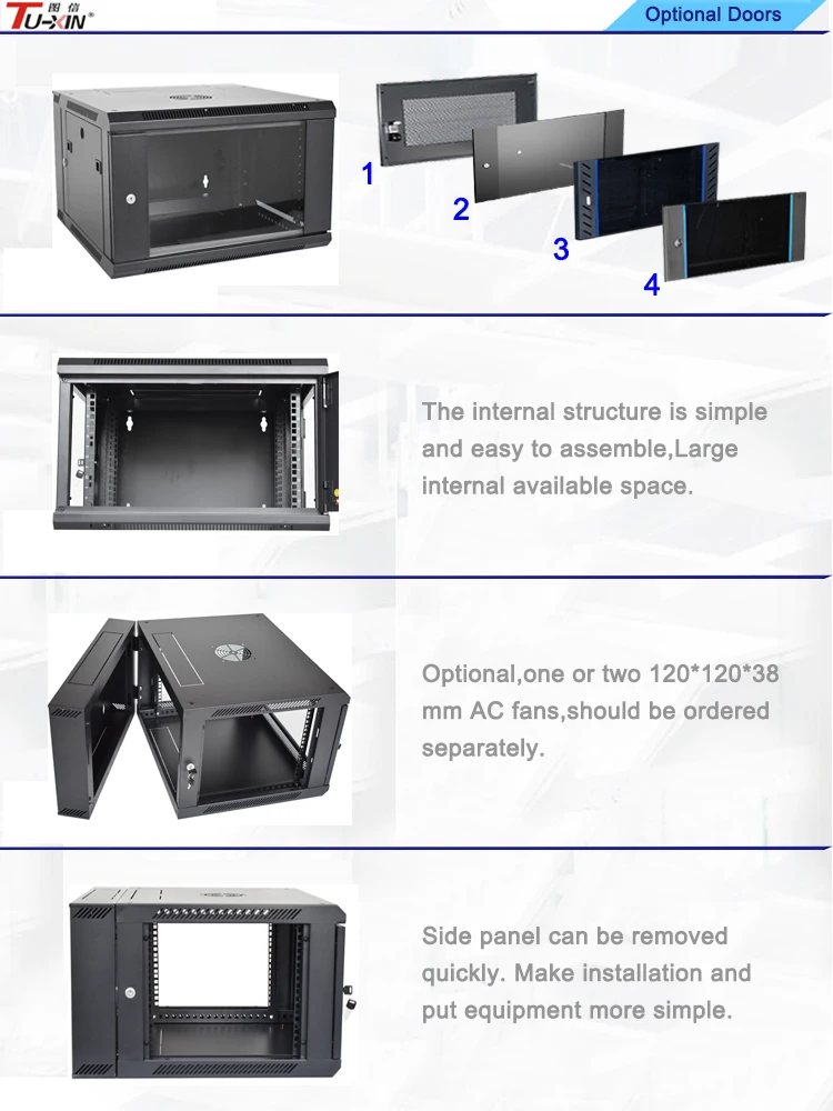 6u Data Rack Cabinet Network Server Cabinet With Cooling Mesh Cabinet