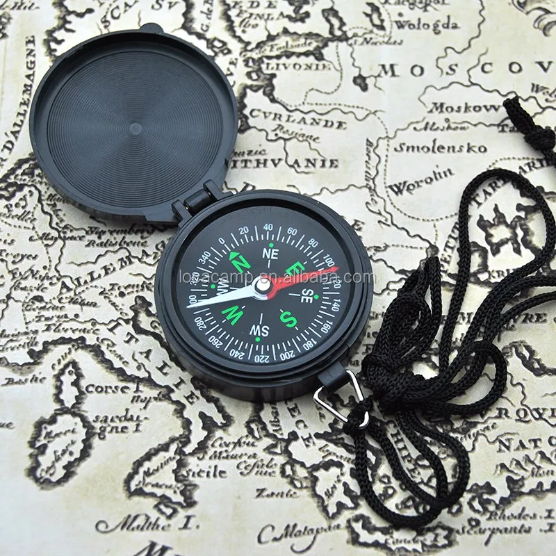 Custom Logo Multi-Color Mini Pocket Compass - Waterproof