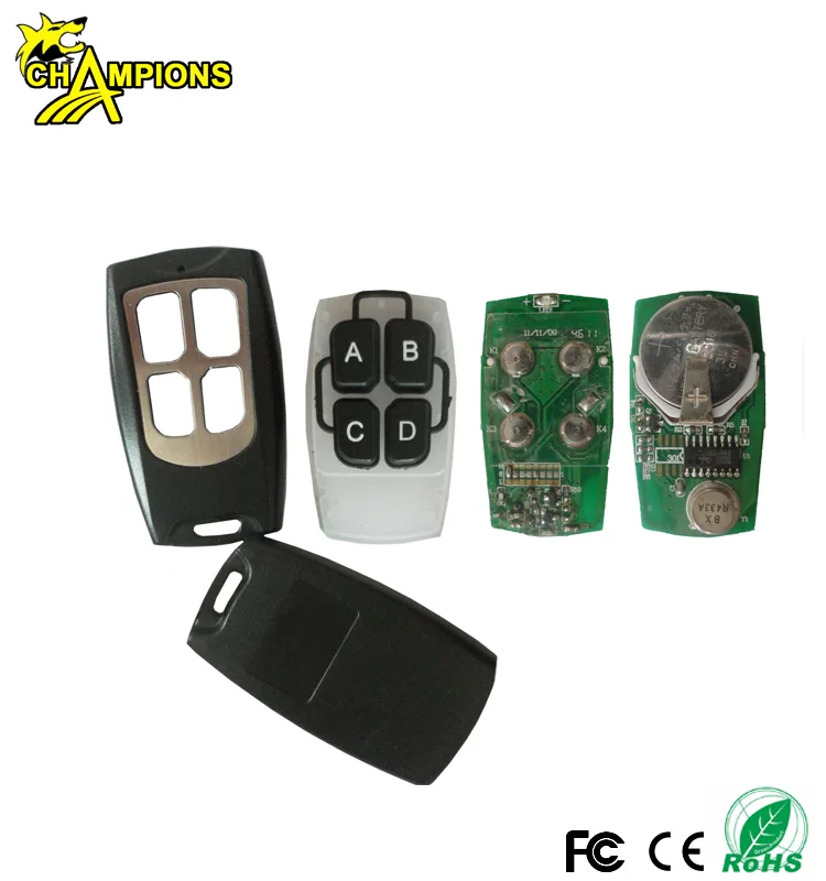 4 Channel RF Remote Control - Universal Garage Door Remote