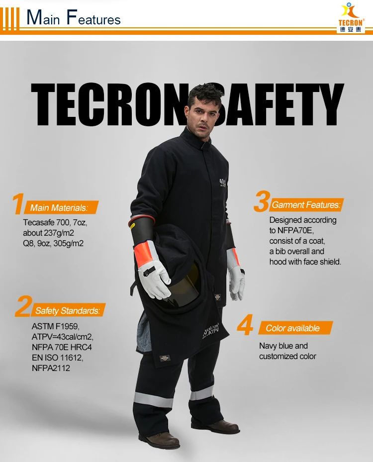 Tecasafe Plus - Inherently Arc Flash Flame Retardant Suit