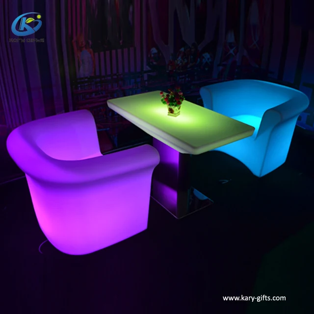 Plastic Led Sofa Light up Sofa Sets Modern Led Furniture Lighted Led ...