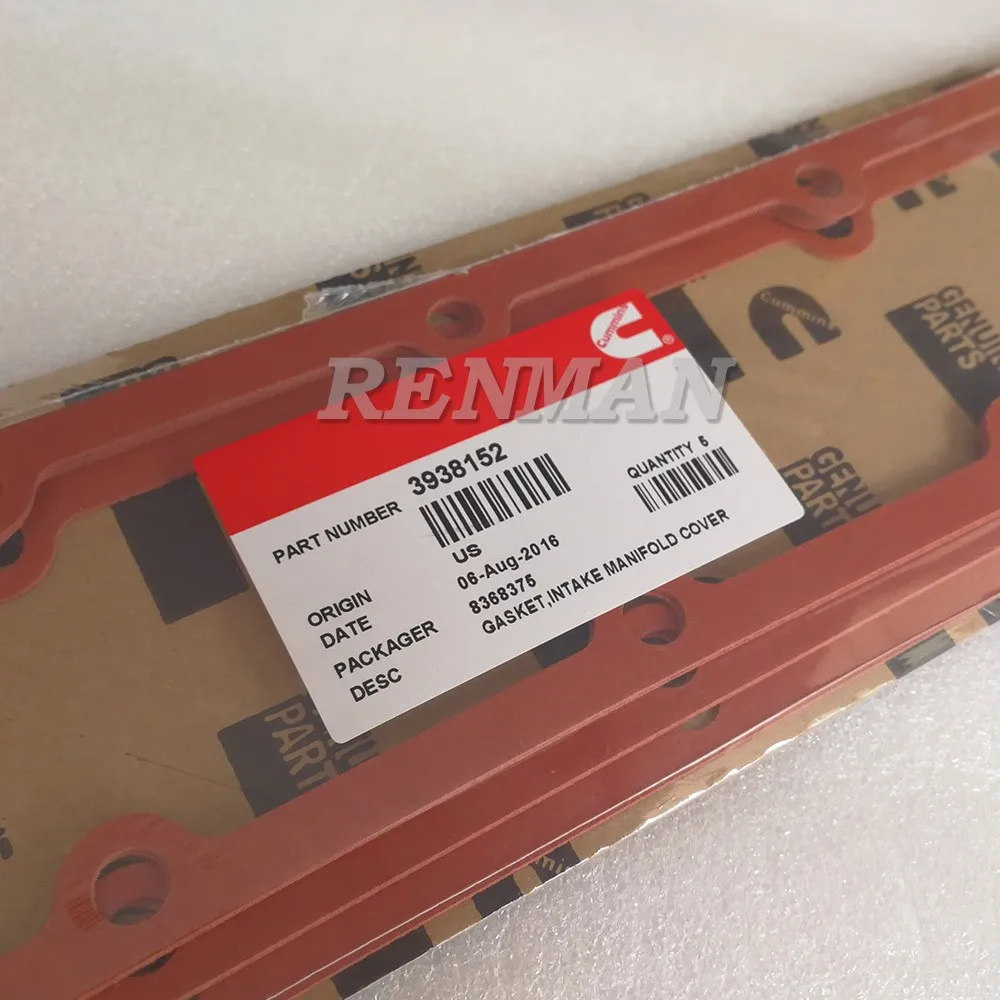 Cummins 6bt Engine Intake Manifold Cover Gasket 3938152 3931347 3914029 ...