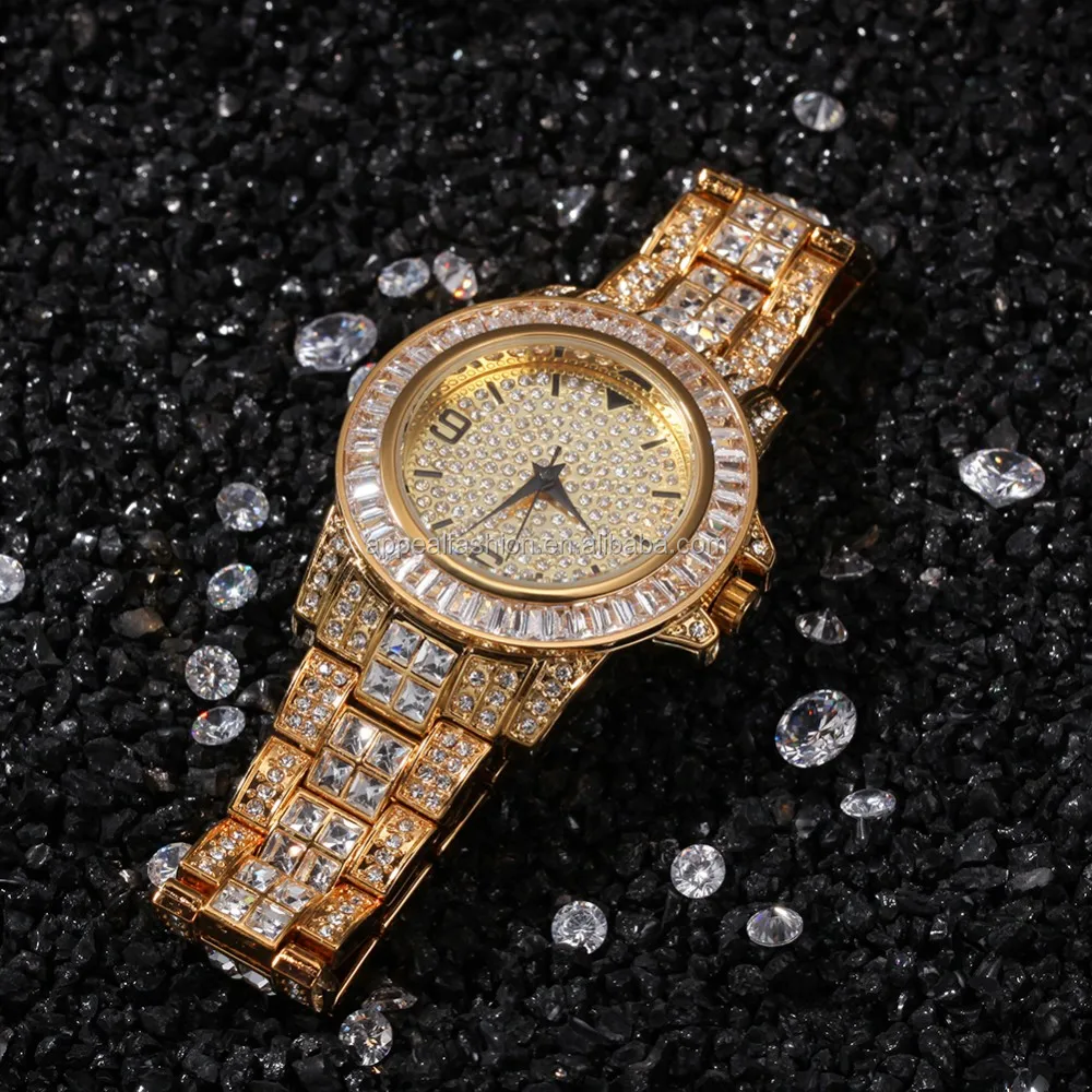 Branded Gold Watches - Iced Out Wrist Watches for Men