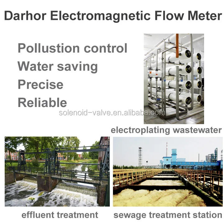 Darhor DH1000 Electromagnetic Flow Meter for Hot & Sea Water - 4-20mA ...