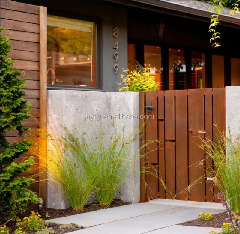 Rusty Laser Cutting Corten Steel Door/garden Gates With Posts - Buy ...